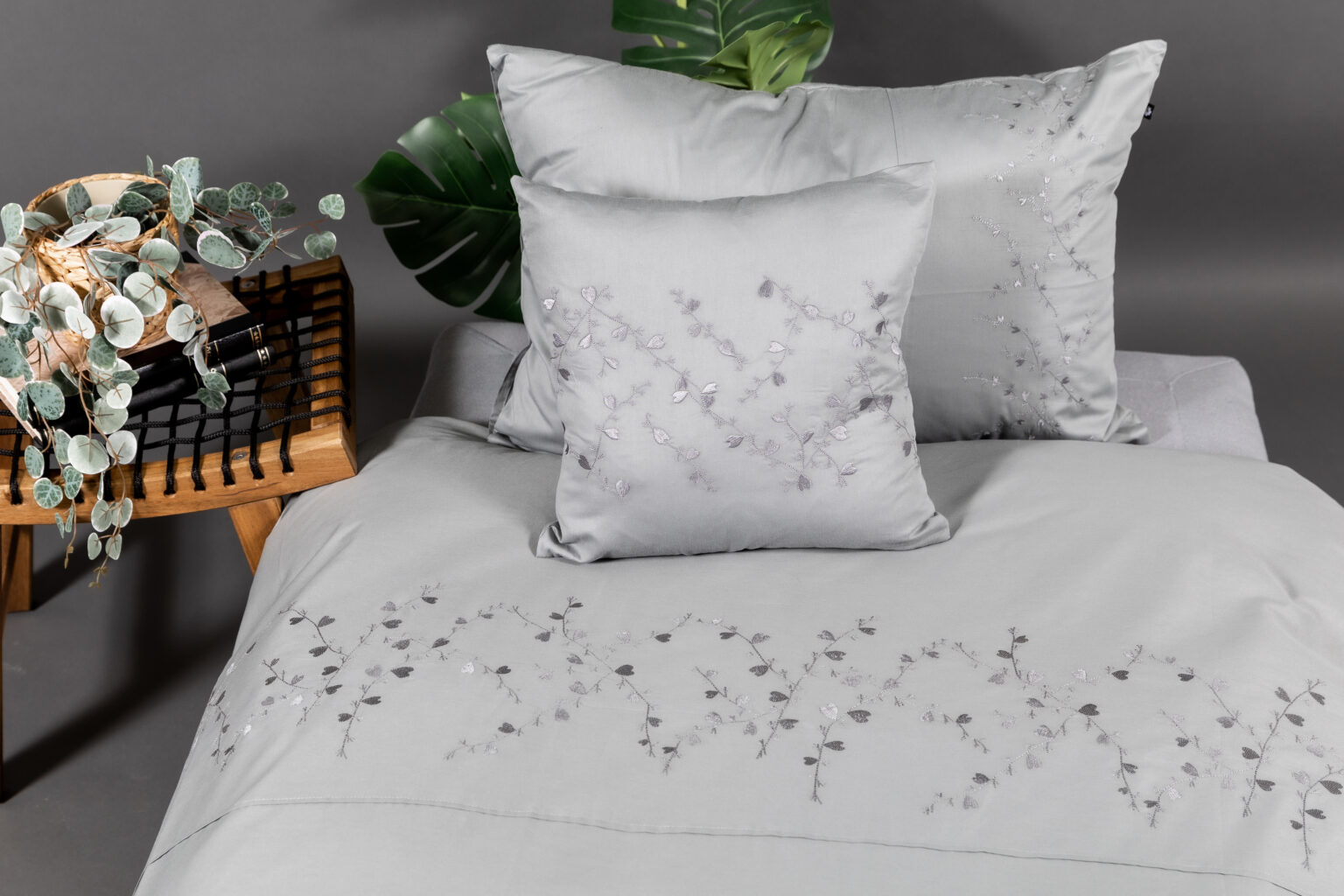 Hjartarfi 380 þráða bróderuð Pima bómull rúmföt – Oeko-Tex vottað - Lín ...